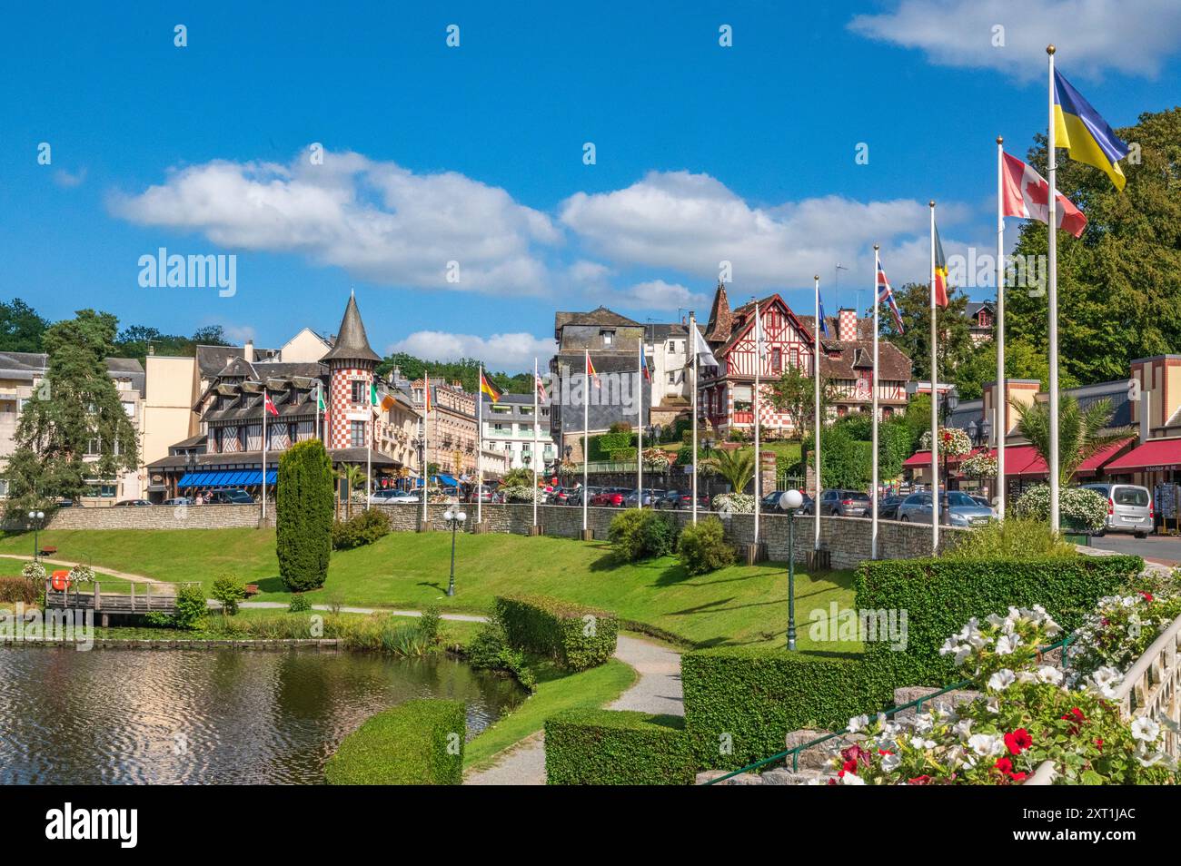 The lake of Bagnoles-de-l'Orne, only Spa Town in Normandy, France Stock ...