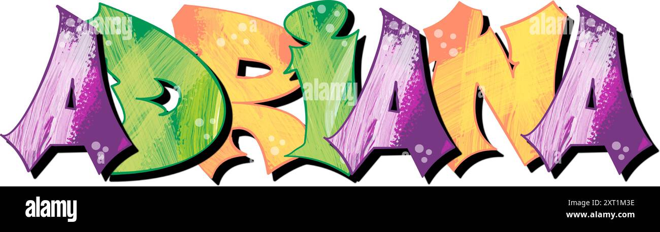 Adriana - name street art - graffiti lettering typography - art ...