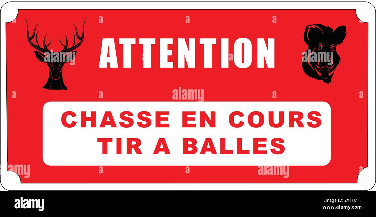 Road sign, hunting in progress Stock Vector Image & Art - Alamy