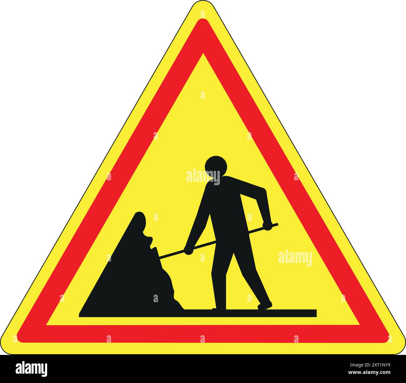 French road sign: temporary works Stock Vector Image & Art - Alamy