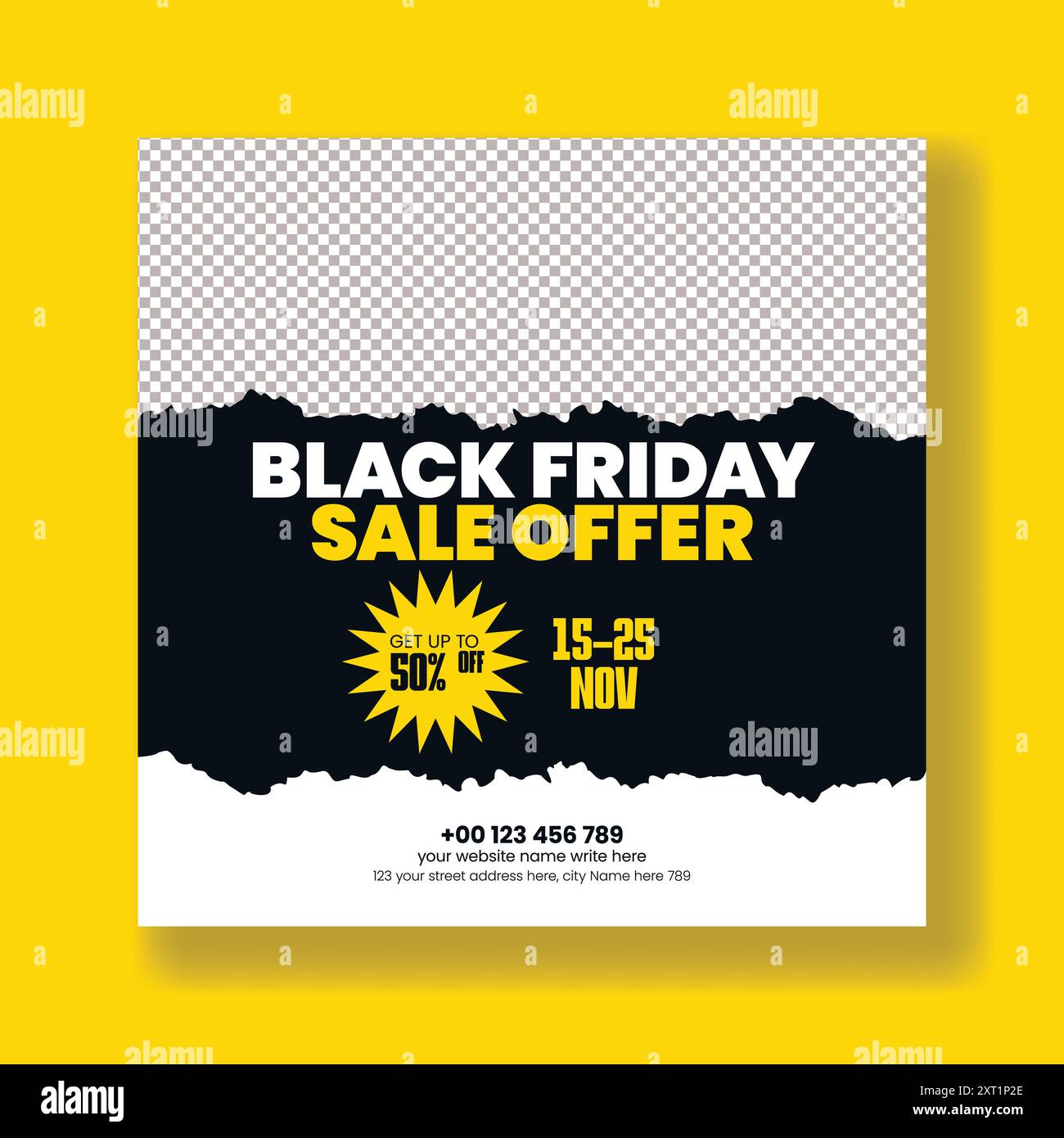 Black Friday sale discount offer social media posts, banner, ads ...