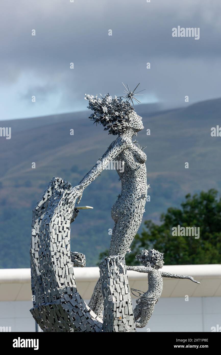 Lifeline, a sculpture by Andy Scott, near Alloa, Clackmannanshire ...