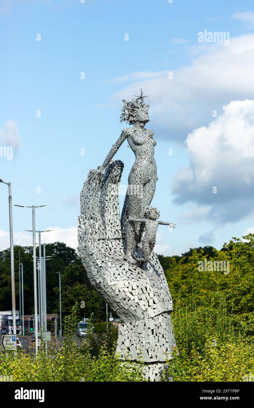 Lifeline, a sculpture by Andy Scott, near Alloa, Clackmannanshire ...