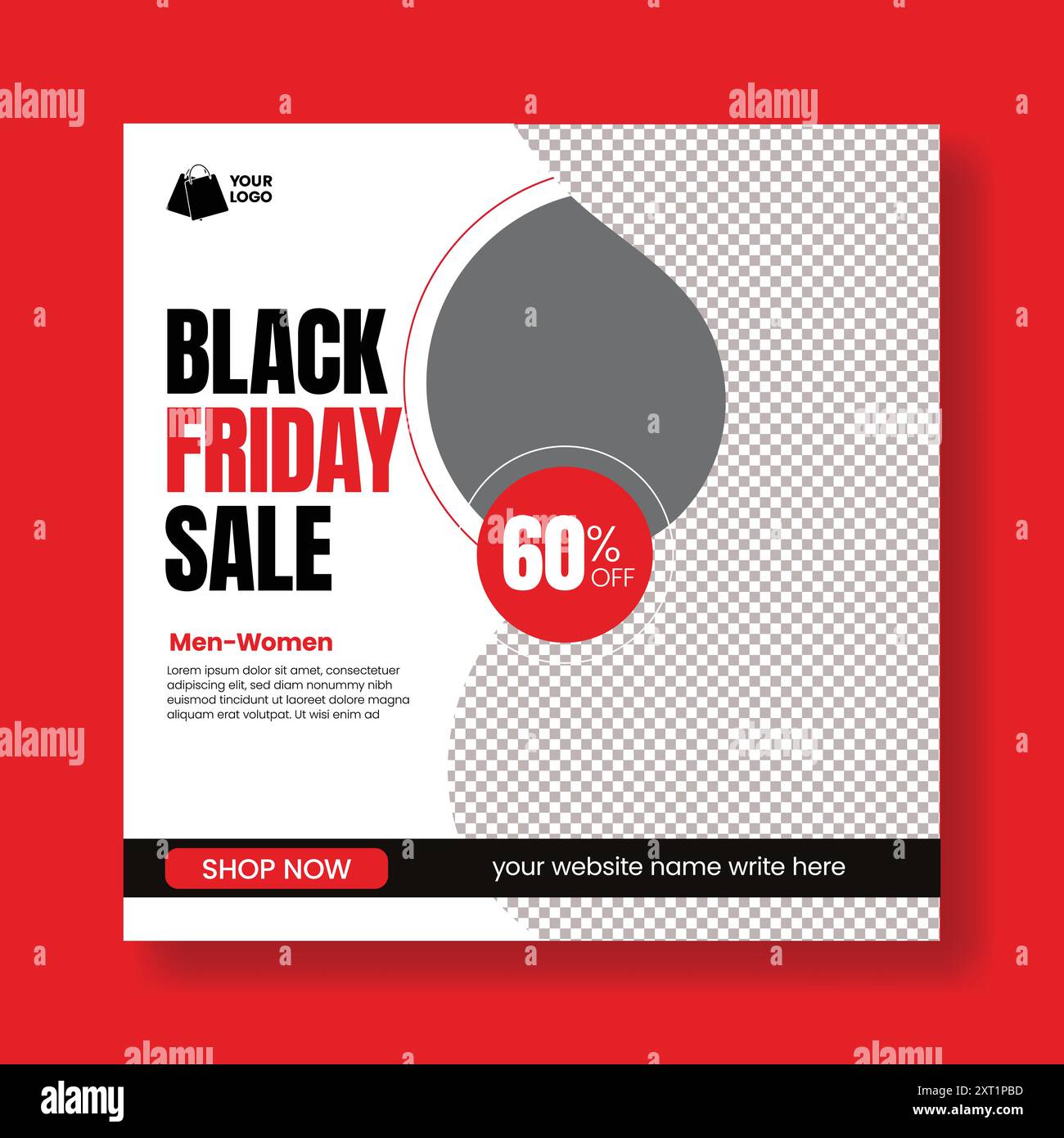 Ecommerce sale offer social media posts, banner, ads template Stock ...