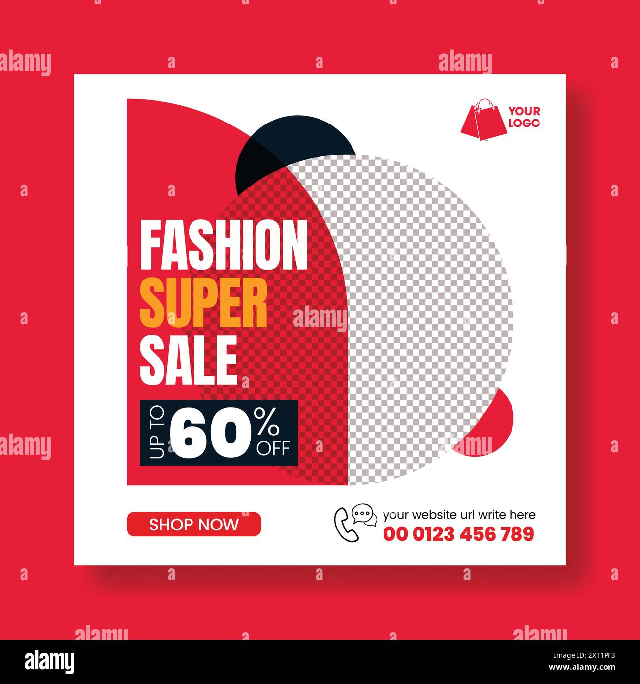 Ecommerce sale offer social media posts, banner, ads template Stock ...