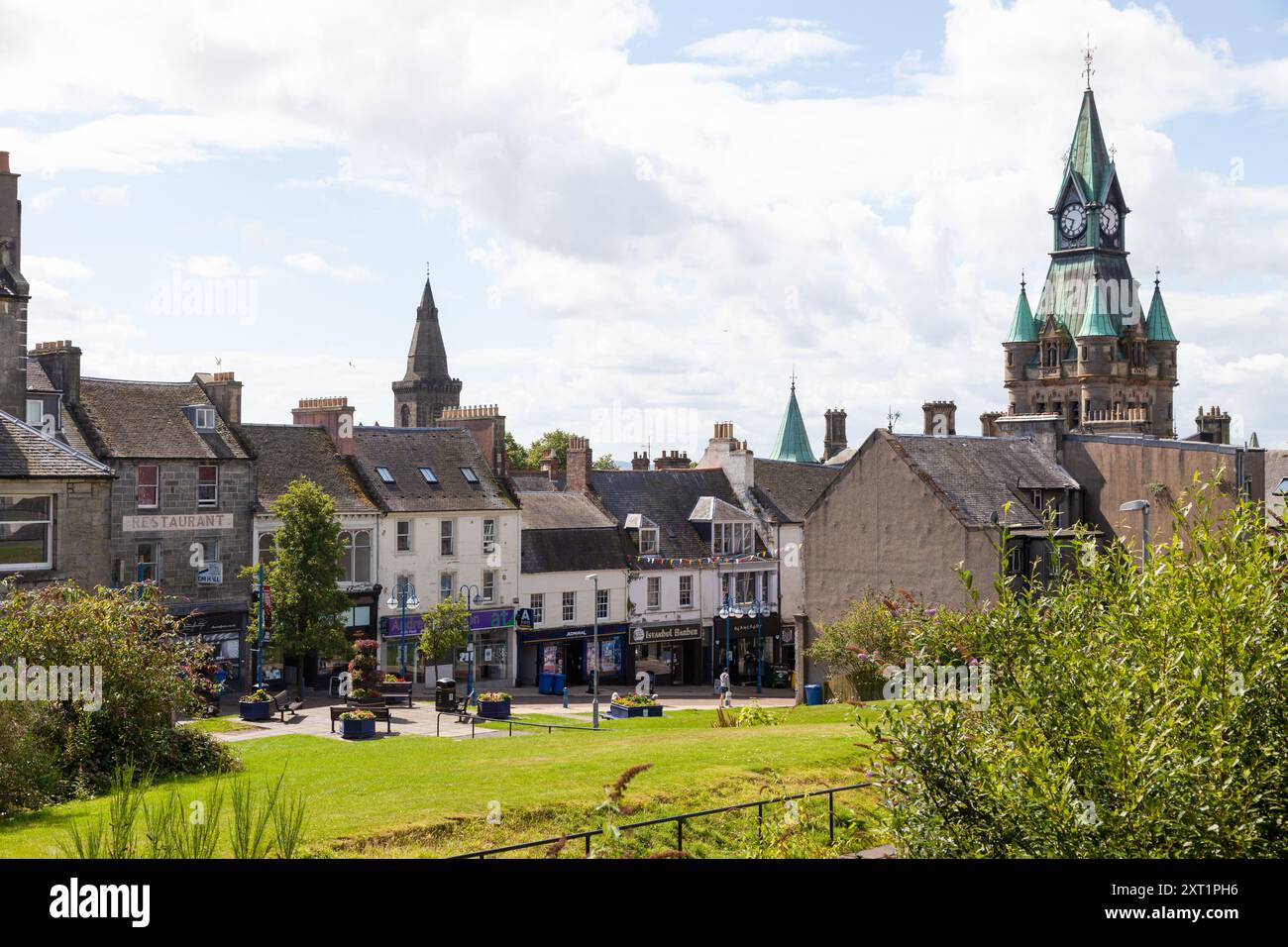 The Clock Tower of Dunfermline City Chambers, Fife Stock Photo - Alamy