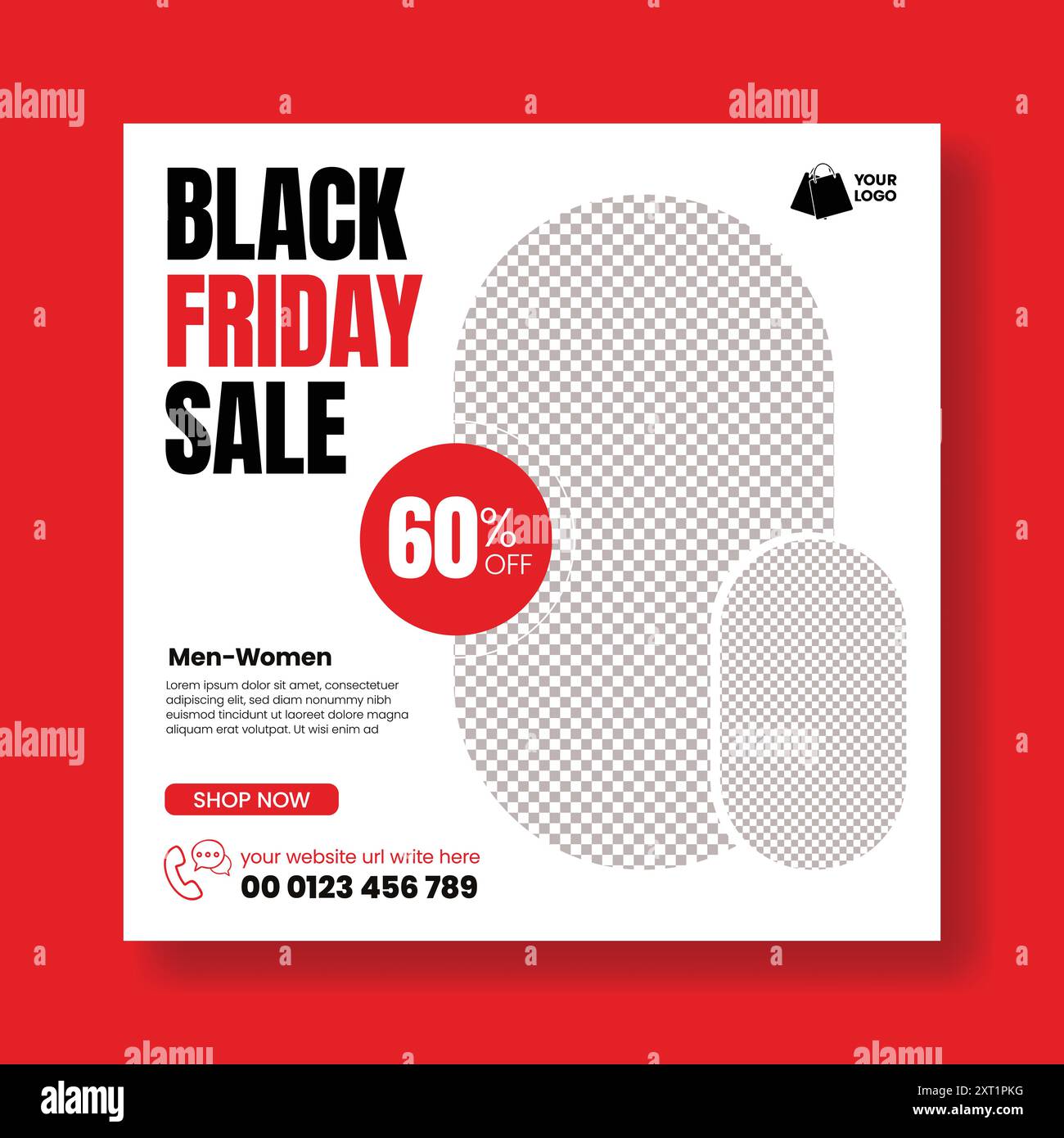 Ecommerce sale offer social media posts, banner, ads template Stock ...