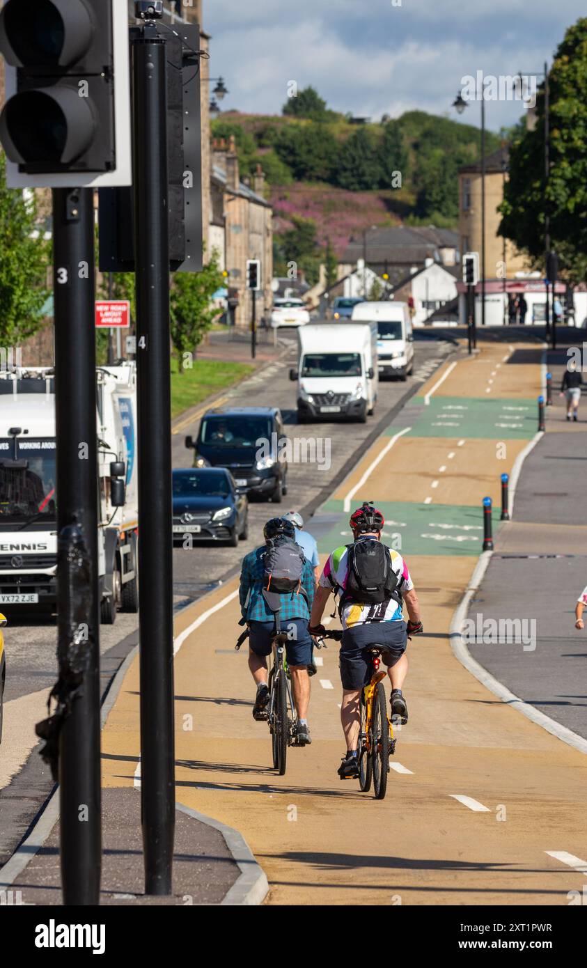 Dedicated cycle path in Stirling Scotland Stock Photo - Alamy