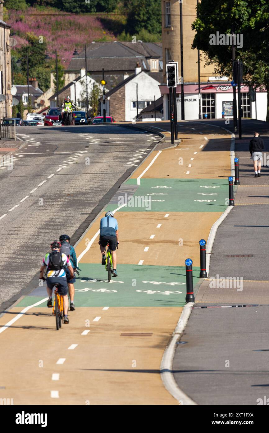 Dedicated cycle path in Stirling Scotland Stock Photo - Alamy
