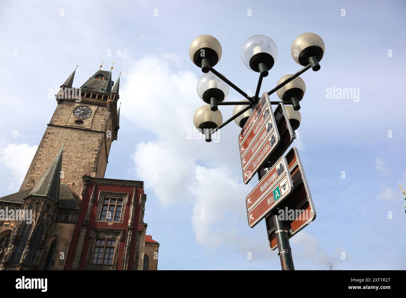 Tschechei, Prag, gotischer Turm vom Altstaedter Rathaus am Altstaedter ...