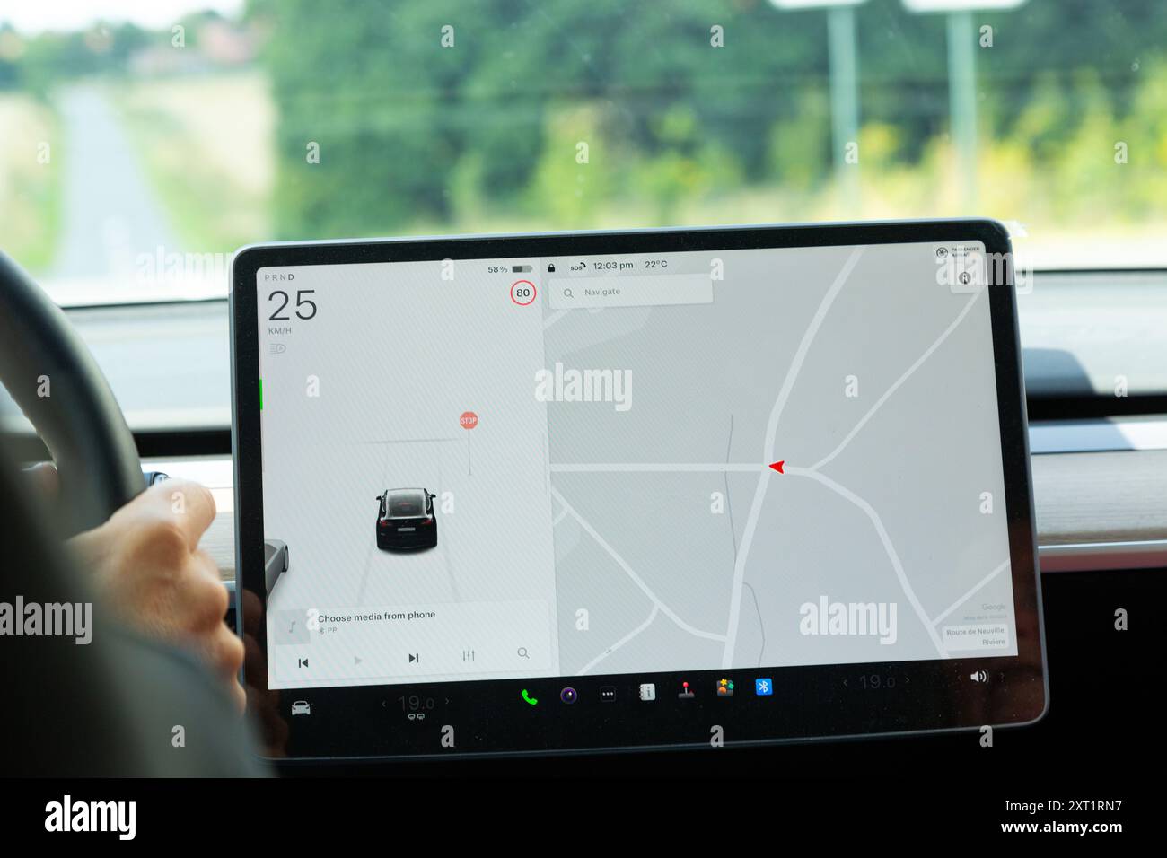 Tesla app interface hi-res stock photography and images - Alamy