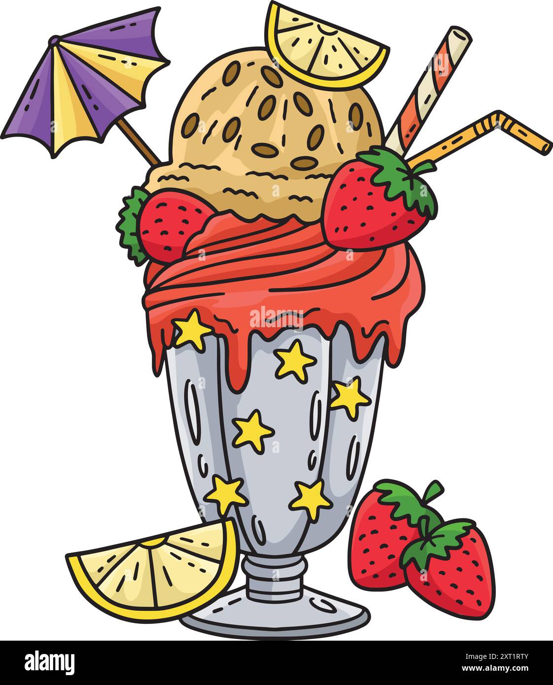 Orange ice cream clipart hi-res stock photography and images - Alamy