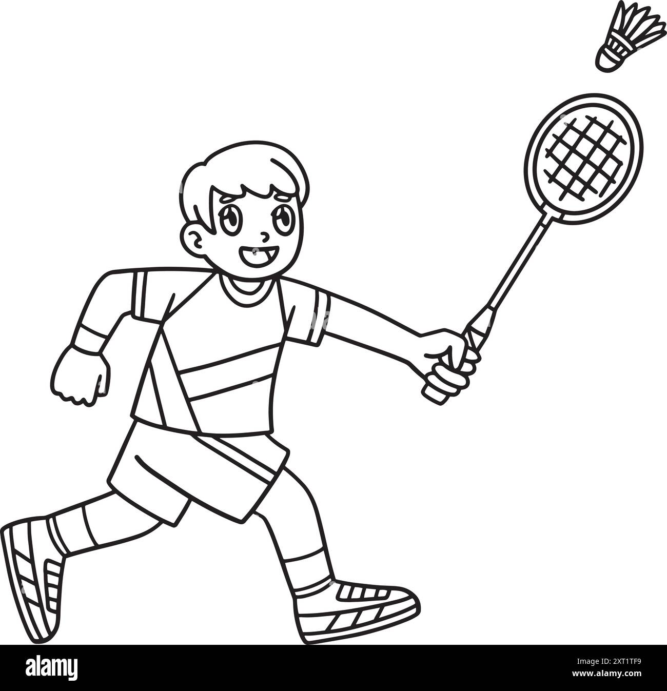 Badminton coloring page hi-res stock photography and images - Alamy