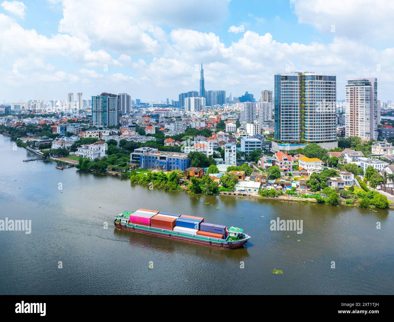 Panoramic view of Saigon, Vietnam from above at Ho Chi Minh City's ...