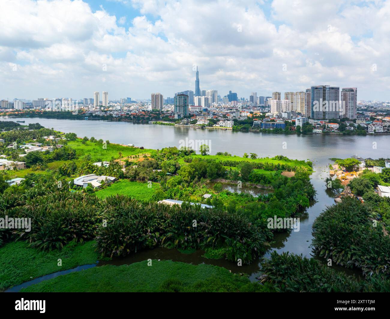 Panoramic view of Saigon, Vietnam from above at Ho Chi Minh City's ...