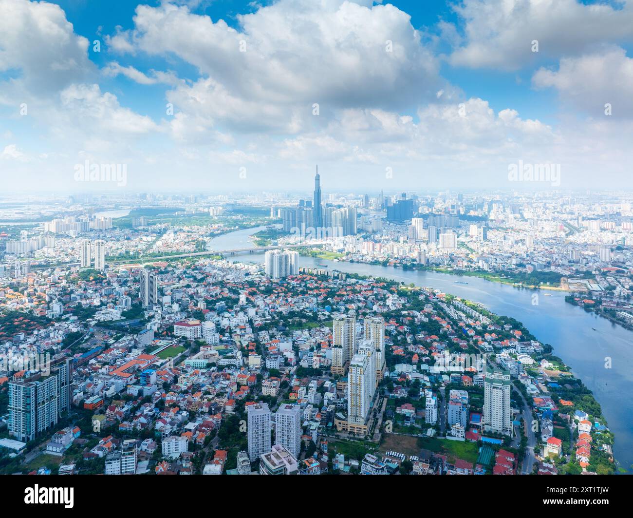 Panoramic view of Saigon, Vietnam from above at Ho Chi Minh City's ...