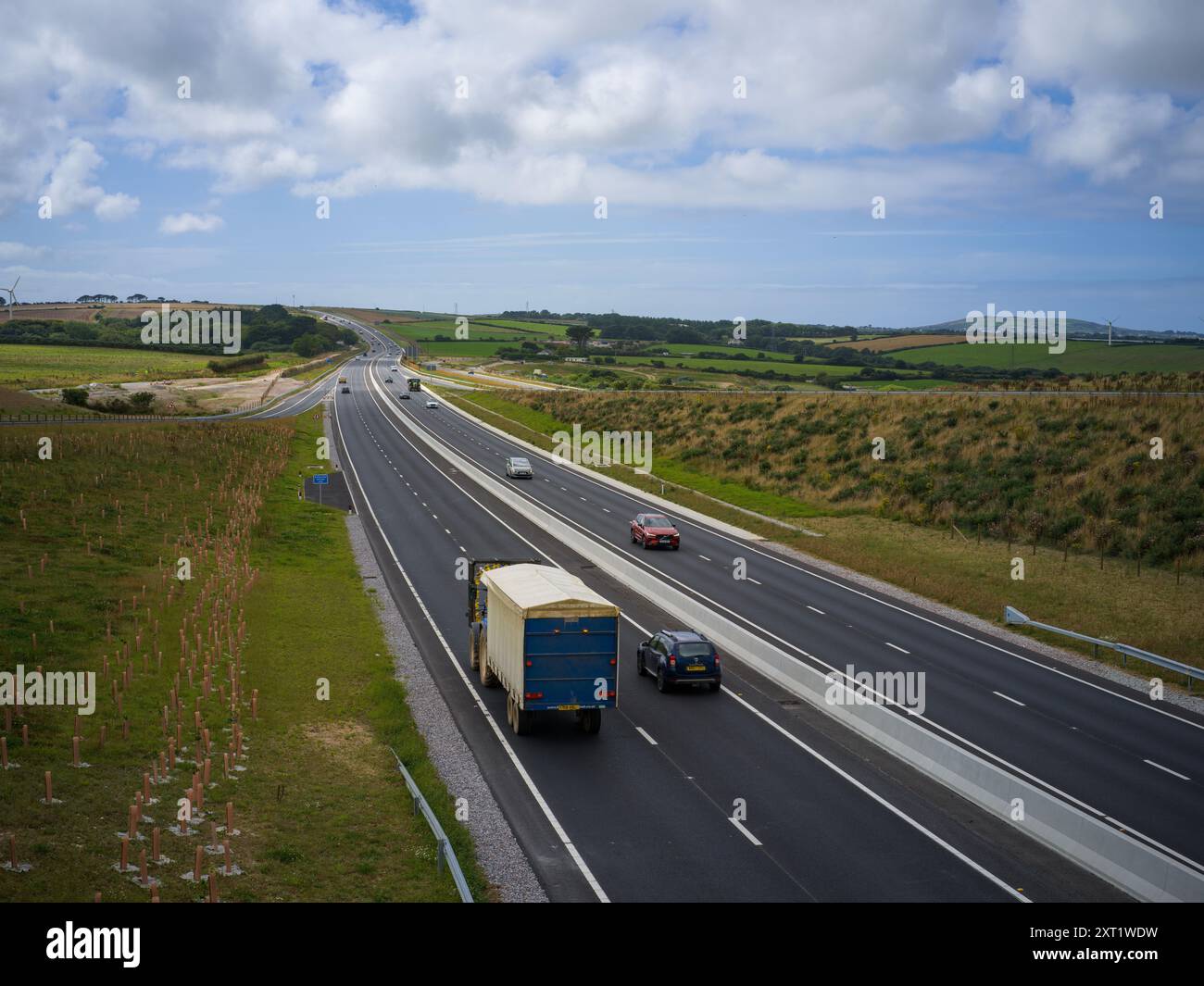 A30 NEW CARLAND CROSS TO CHIVERTON BY PASS DUAL CARRIGEWAY Stock Photo ...