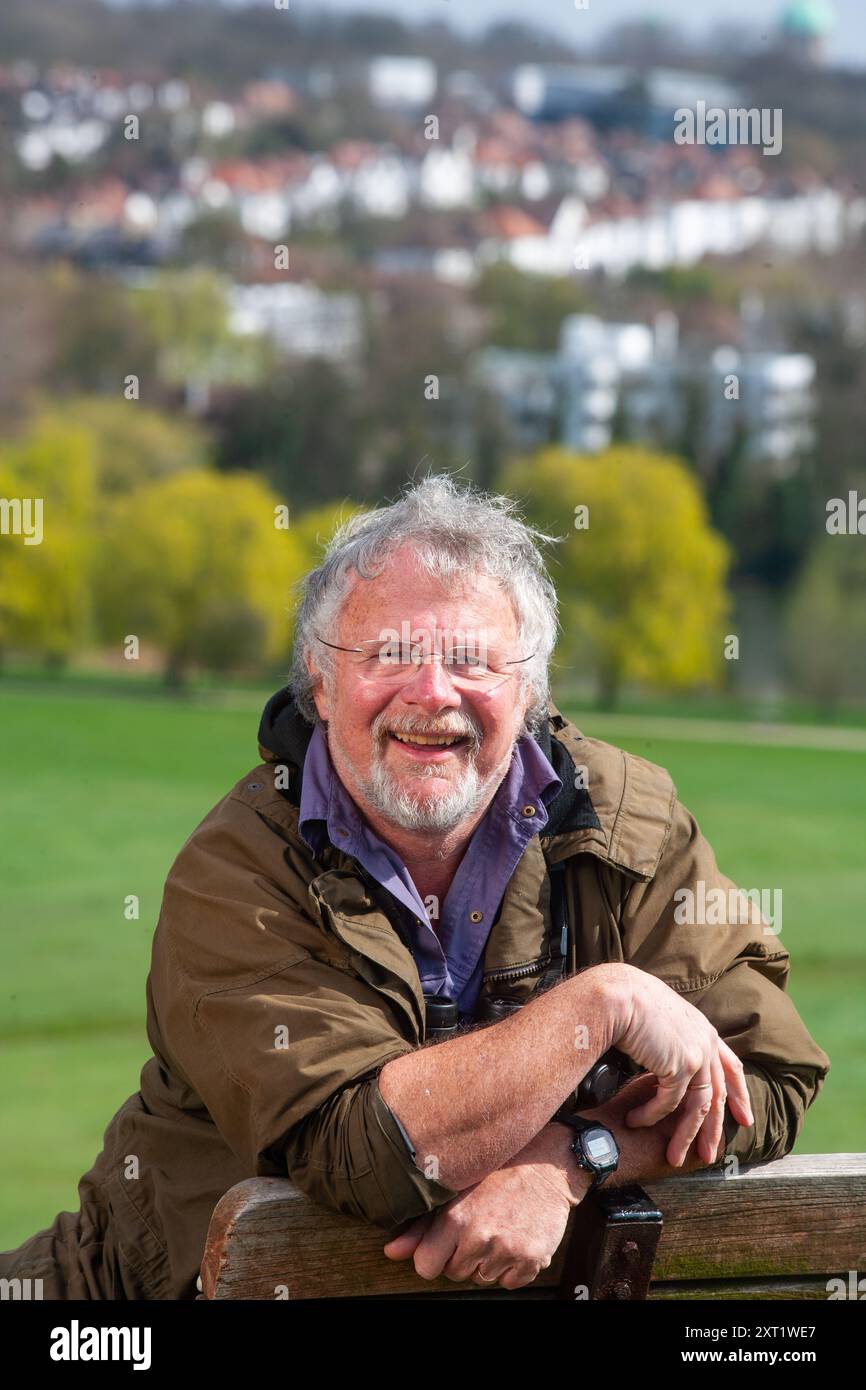 Bill Oddie photographed on Hampstead Heath, London, England Stock Photo ...