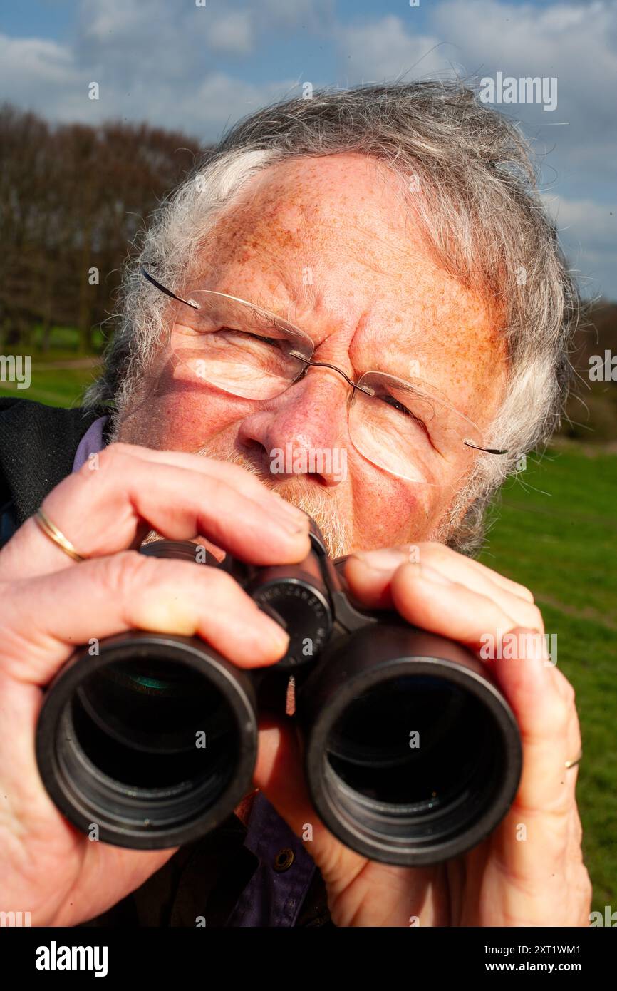 Bill Oddie photographed on Hampstead Heath, London, England Stock Photo ...