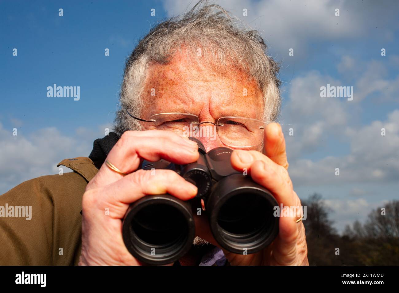 Bill Oddie photographed on Hampstead Heath, London, England Stock Photo ...