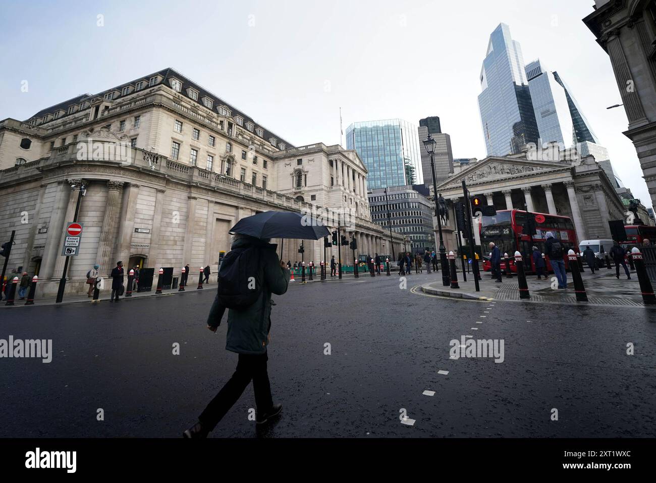 File photo dated 14/12/23 of the Bank of England in the City of London ...