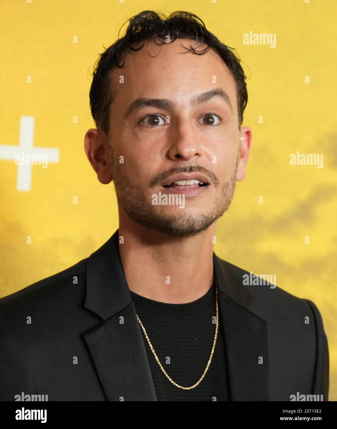 Los Angeles, USA. 12th Aug, 2024. Eric Diaz arrives at the Apple TV 's Series BAD MONKEY ...