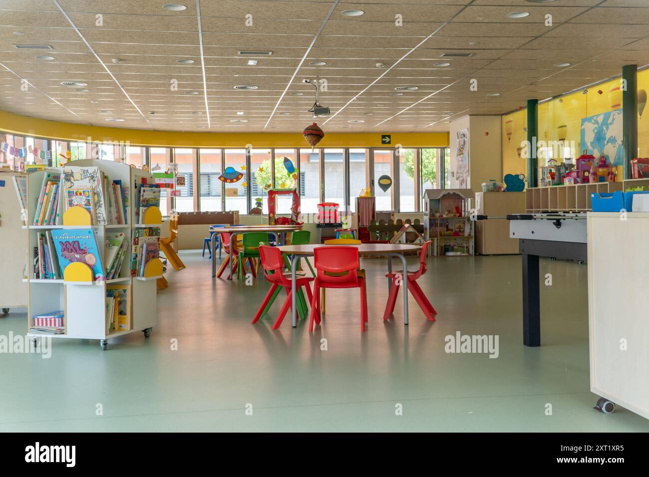Big elementary school classroom ready for the back to school Stock ...