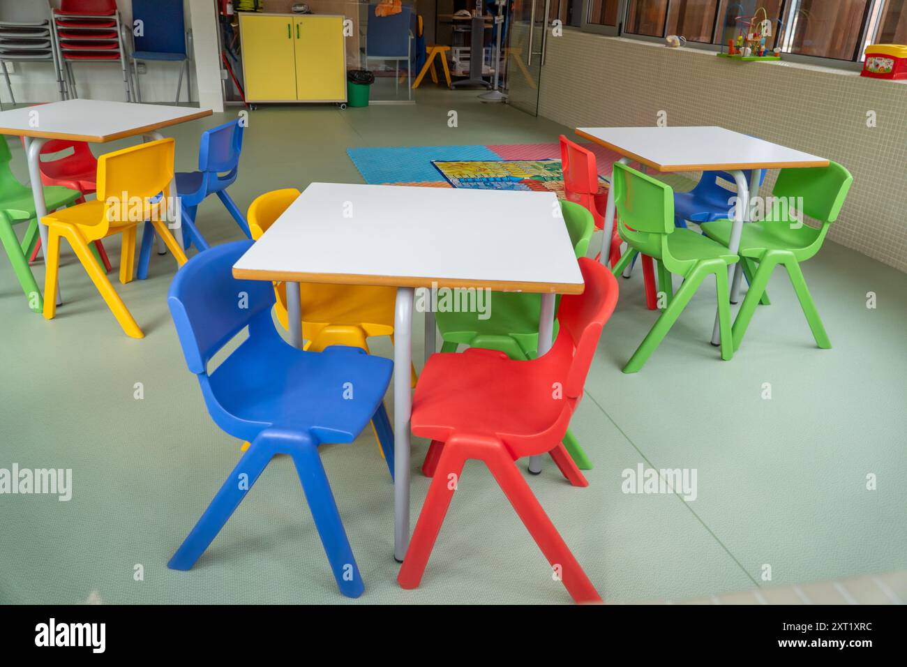 School classroom for prescholar children ready for the back to school ...