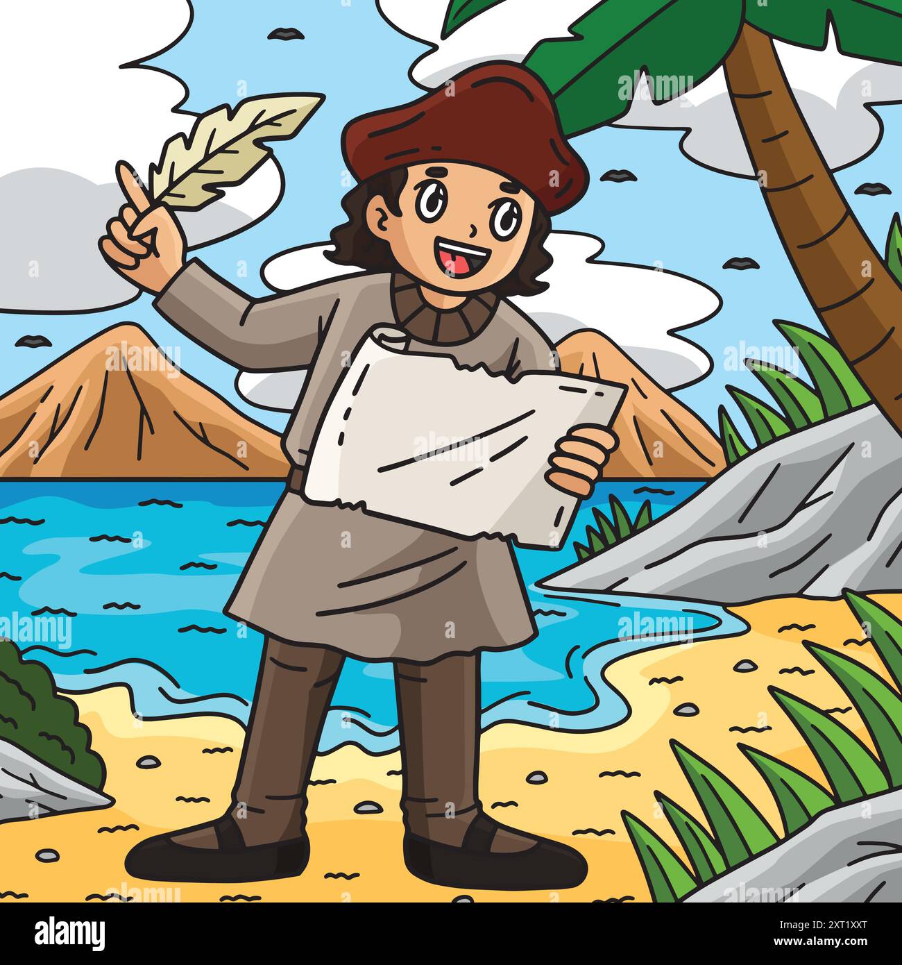 Christopher columbus map Stock Vector Images - Alamy