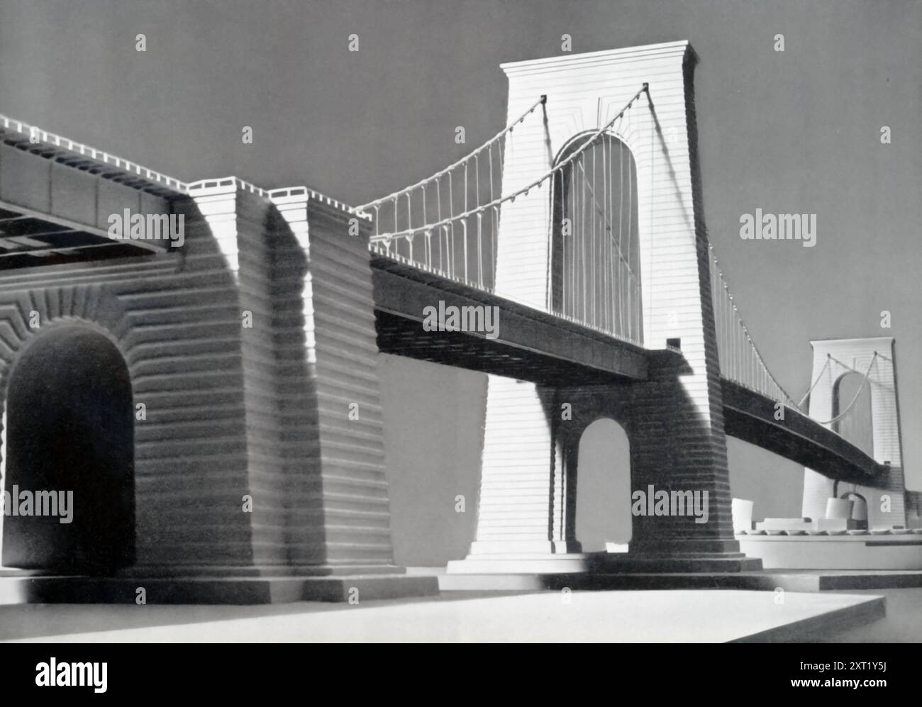 The model depicts the planned Elbe High Bridge, part of the ...