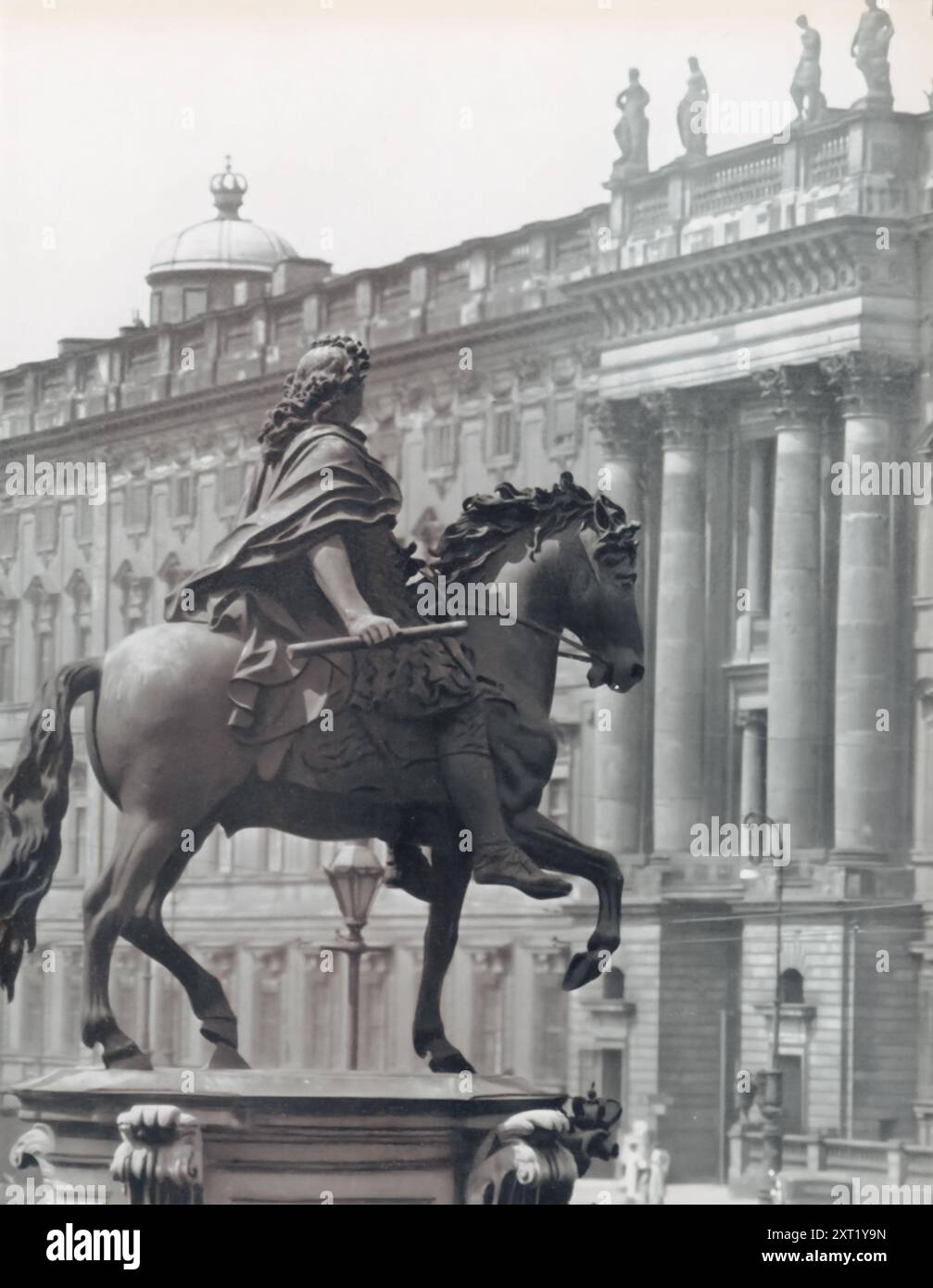 The photograph shows the monument of the Great Elector (Friedrich ...