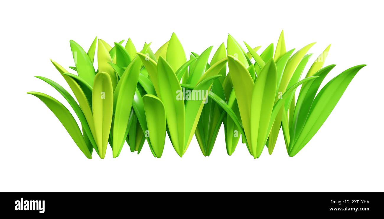 Green grass border 3d render illustration Stock Photo - Alamy