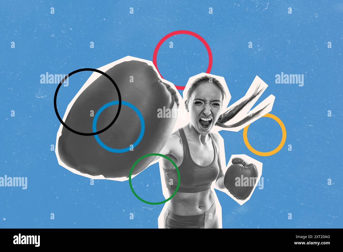 Trend artwork collage of international olympic games paris france ...