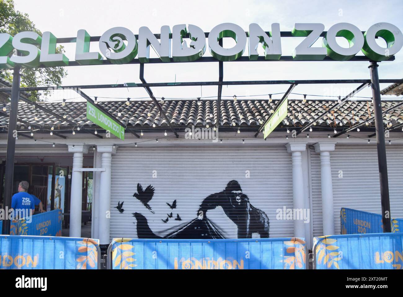 London, UK. 13th August 2024. A new artwork by Banksy has appeared at ...