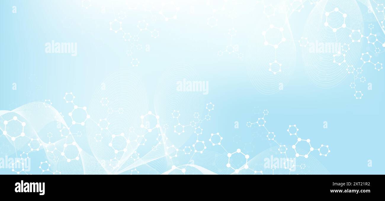 Modern health care abstract background with lines, dots and hexagons ...