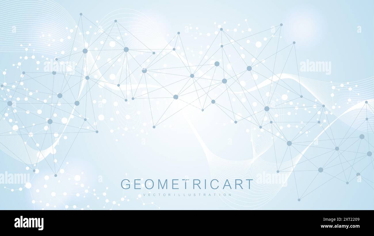 Digital Abstract Connection Dots And Lines Network Connection Structure Technology Polygonal