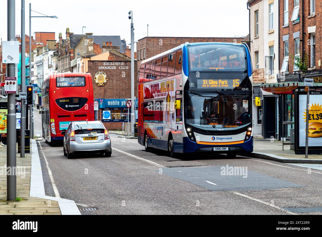 Buses coming and going from Gold st to Mare Fair in Northampton ...