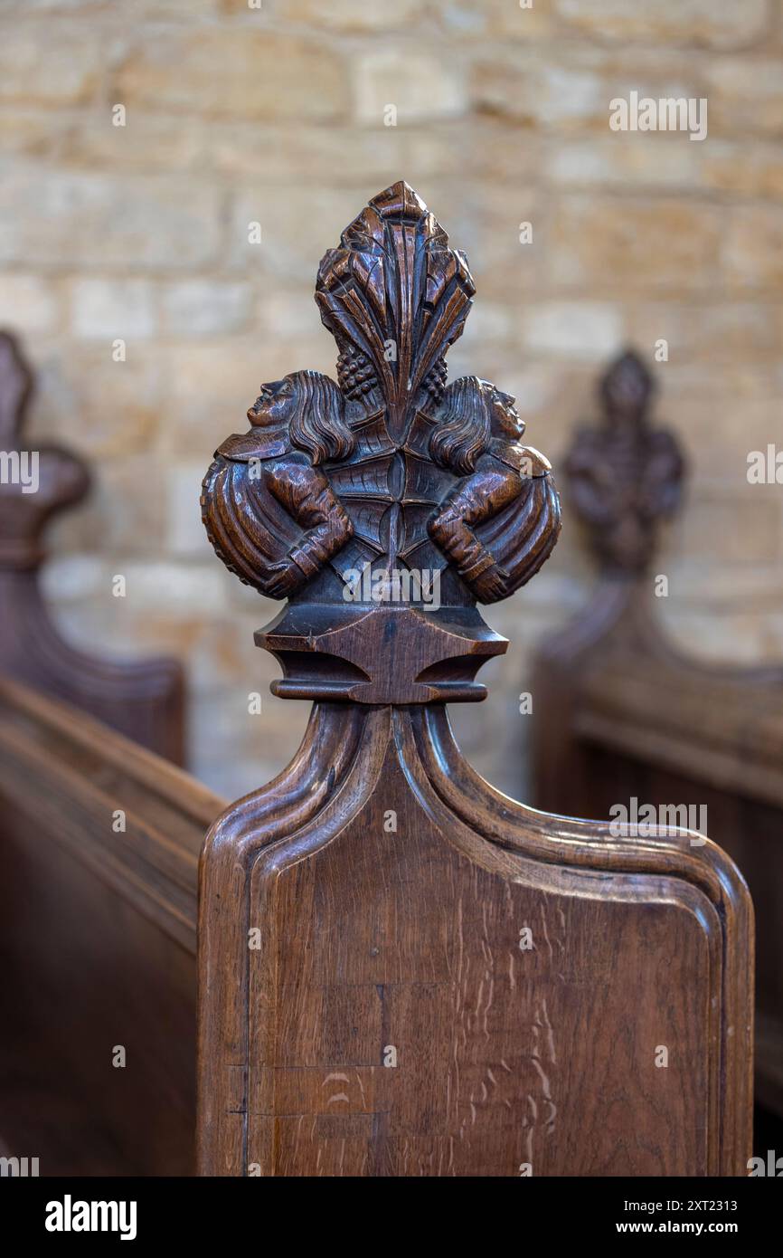 Carved Poppy-heads (Bench-end) on the pews in Saint Mary the Vrgin ...