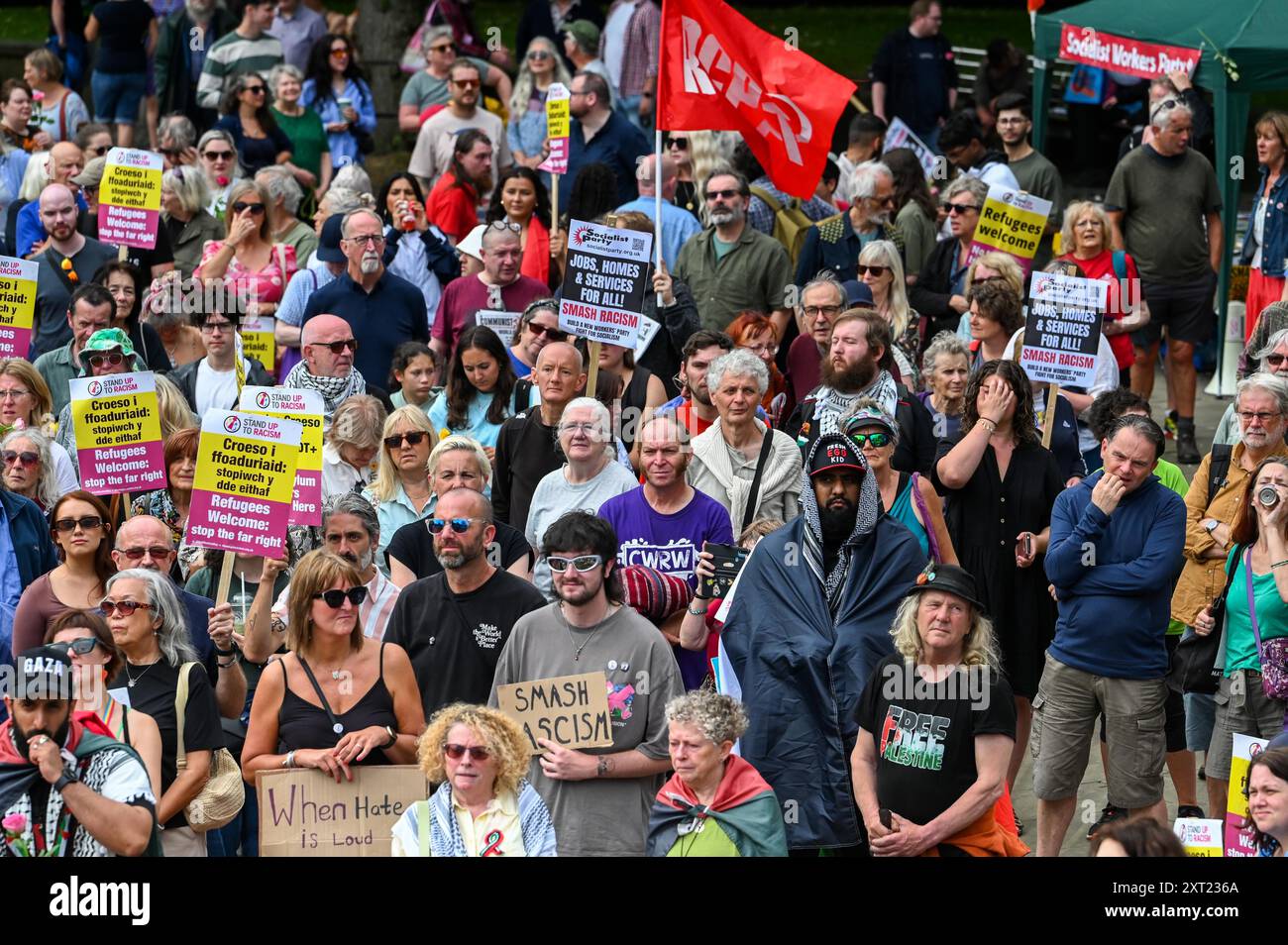 11th August 2024, Swansea, Wales. Pictured are people taking part in ...