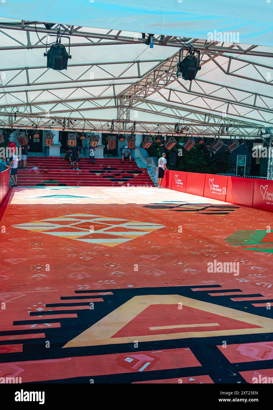 A Bosnian rug was installed for Sarajevo FIlm Festival 2024 Stock Photo ...