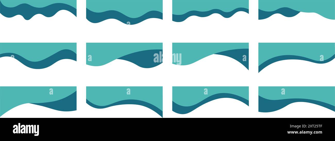 Collection Of Dividers Shape Templates Modern Separator Header For Website And App Curve Lines