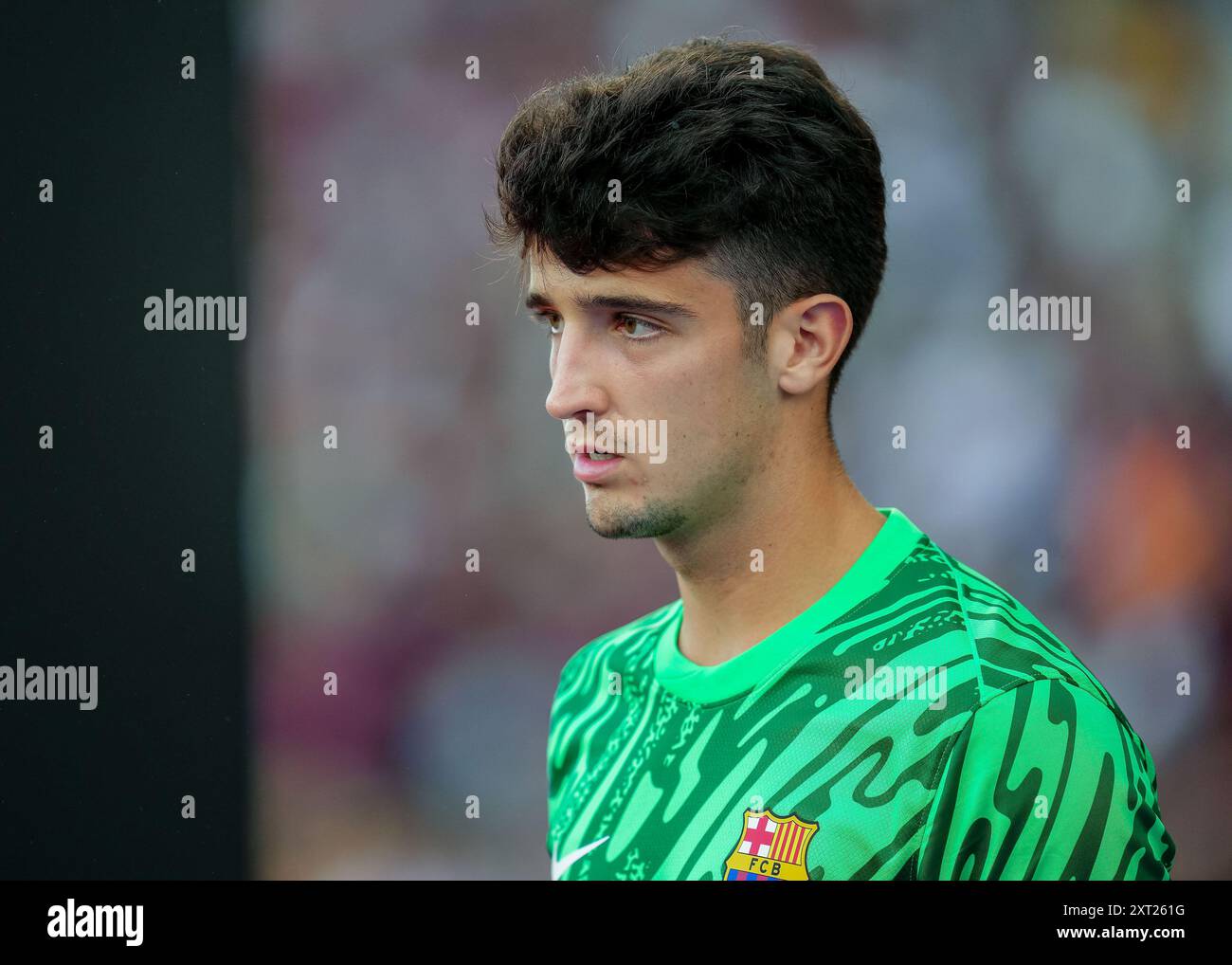 Barcelona, Spain. 12th Aug, 2024. Ander Astralaga of FC Barcelona ...