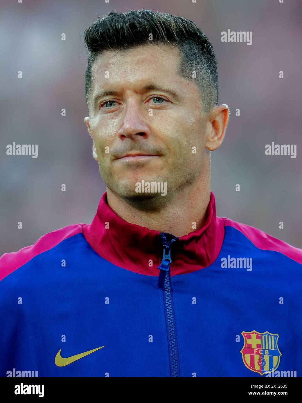 Barcelona, Spain. 12th Aug, 2024. Robert Lewandowski of FC Barcelona ...