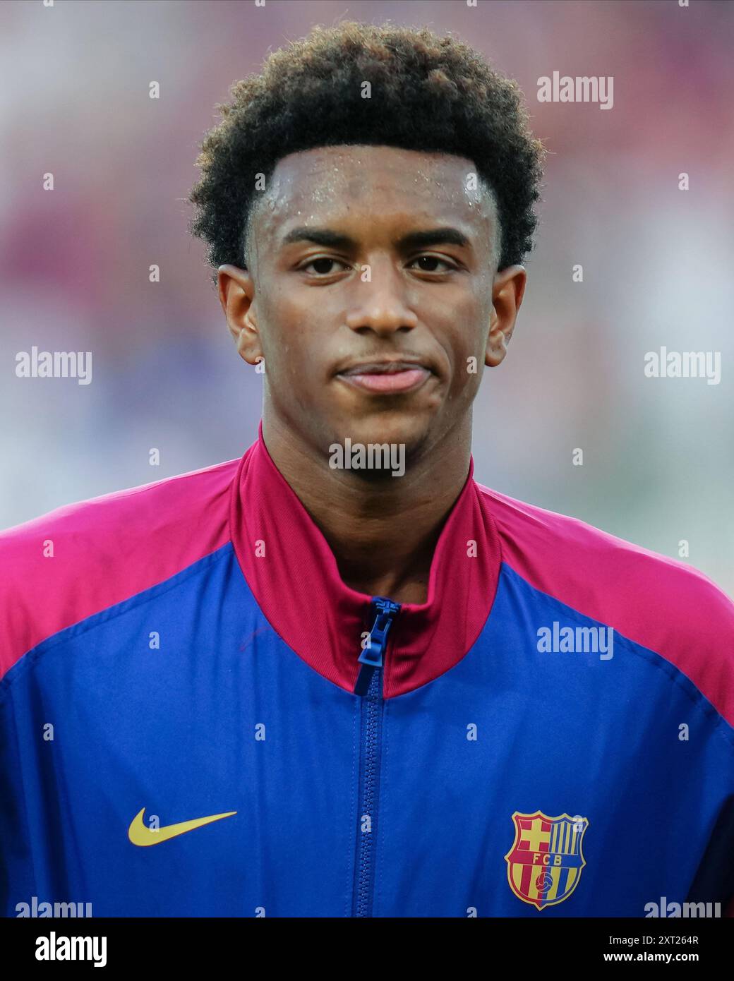 Barcelona, Spain. 12th Aug, 2024. Alejandro Balde of FC Barcelona ...