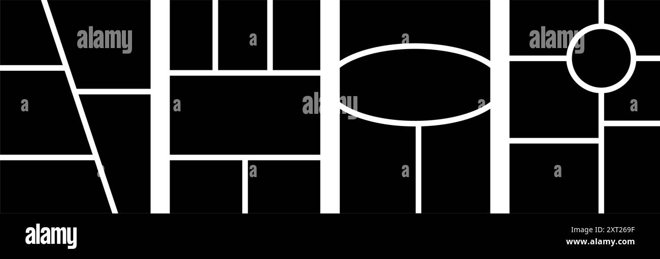 Set of templates minimalistic geometric photo frames. Mood board or ...