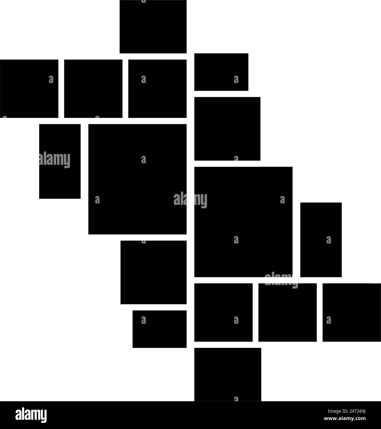 Template composition grid for photos. Realistic collage. Mood board or ...