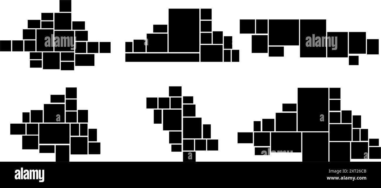 Set of templates composition grid for photos. Realistic collage. Mood ...