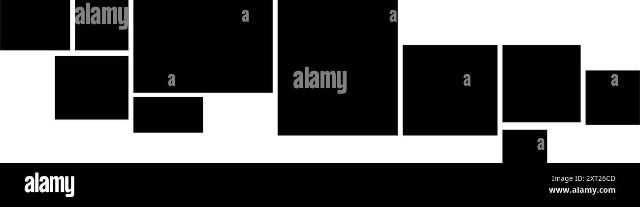 Template composition grid for photos. Realistic collage. Mood board or ...