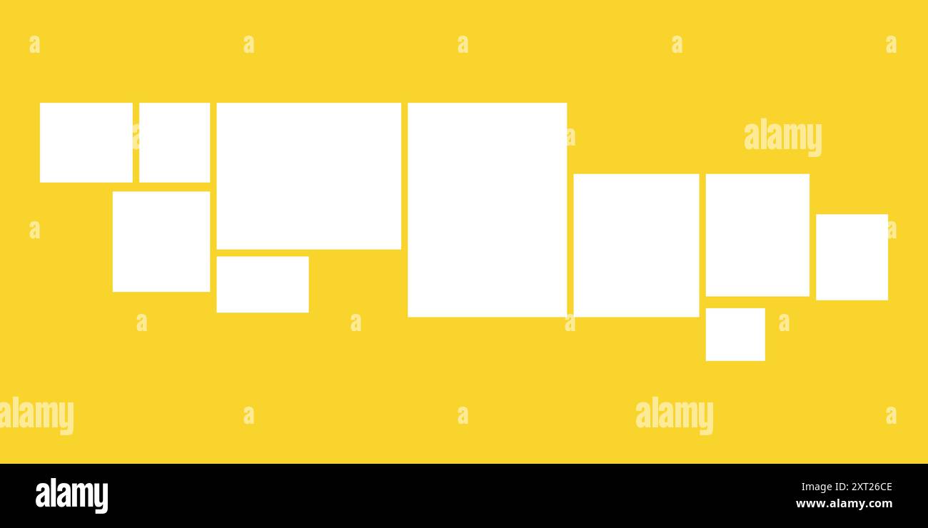 Template composition grid for photos. Realistic collage. Mood board or ...