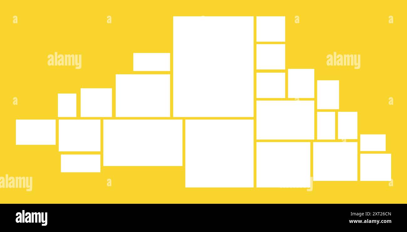 Template composition grid for photos. Realistic collage. Mood board or ...